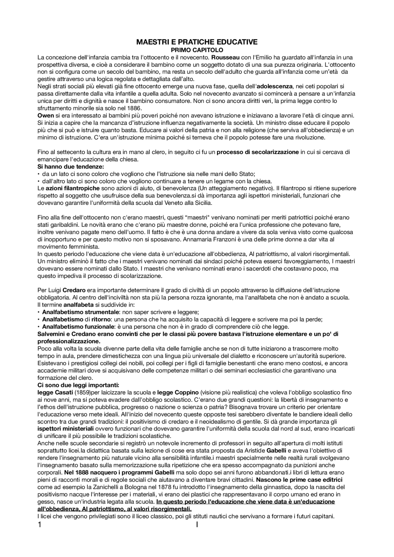 Maestri E Pratiche Educative Sintesi Del Corso Di Pedagogia Docsity