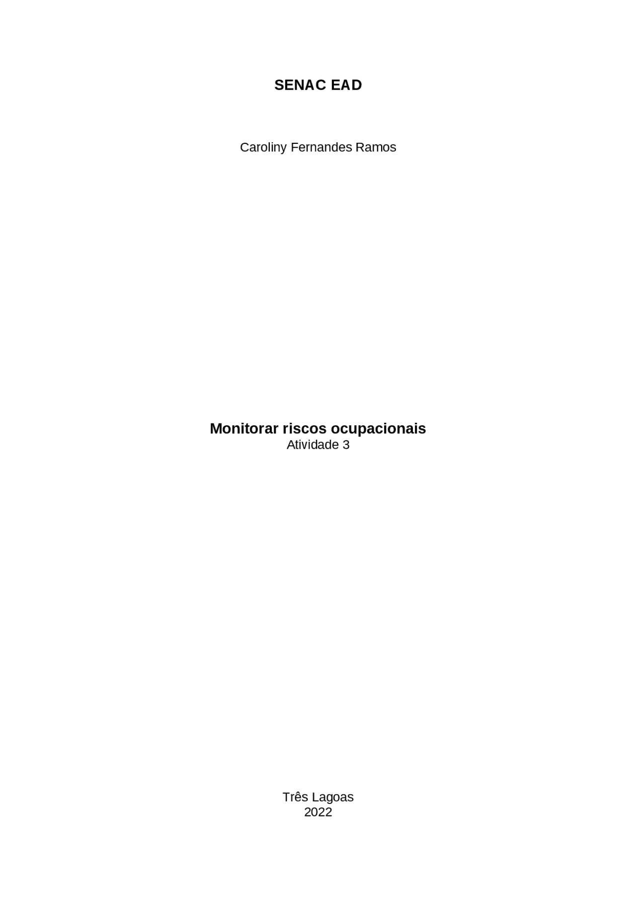 Monitorar Riscos Ocupacionais Uc04 Atividade 3 Exercícios Análise