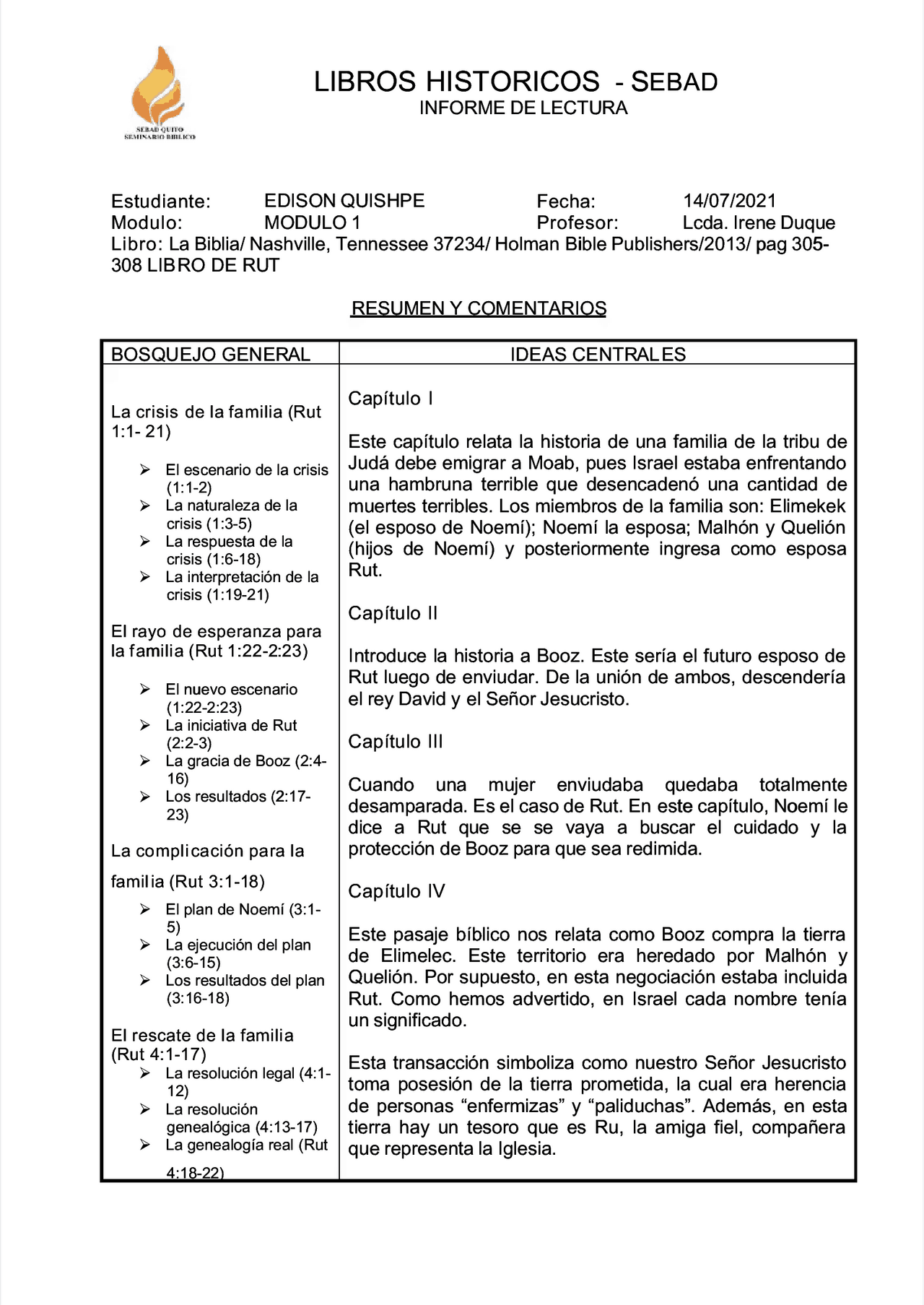 Libro de ruth acerca del bosquejo | Guías, Proyectos, Investigaciones ...