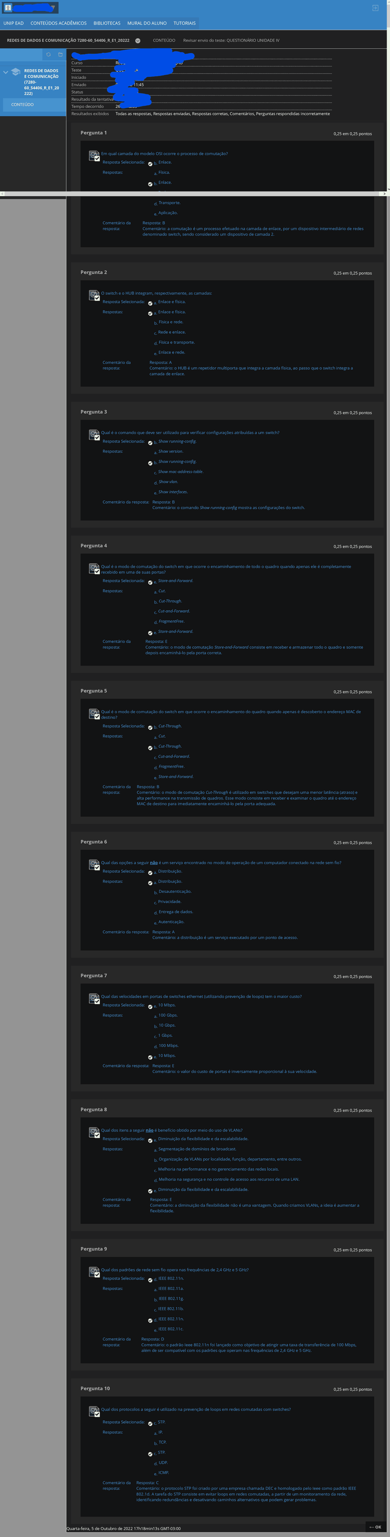 Questionário Da Unidade Iv Provas Redes De Computadores Docsity
