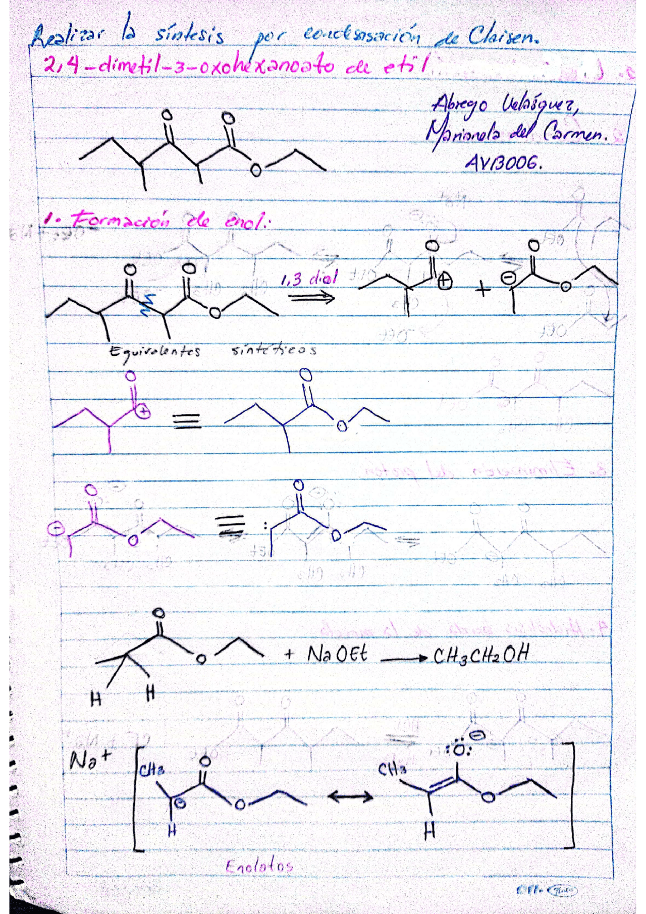 Ejercicio practico de sintesis organica | Guías, Proyectos ...