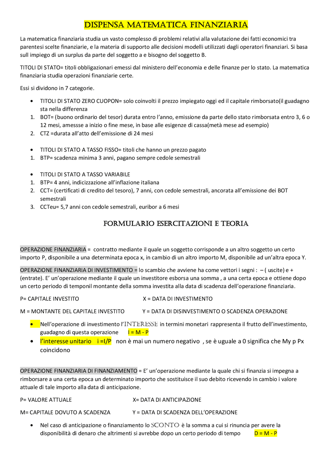 Appunti Di Spiegazione E Slide Luiss Professoressa Foschini