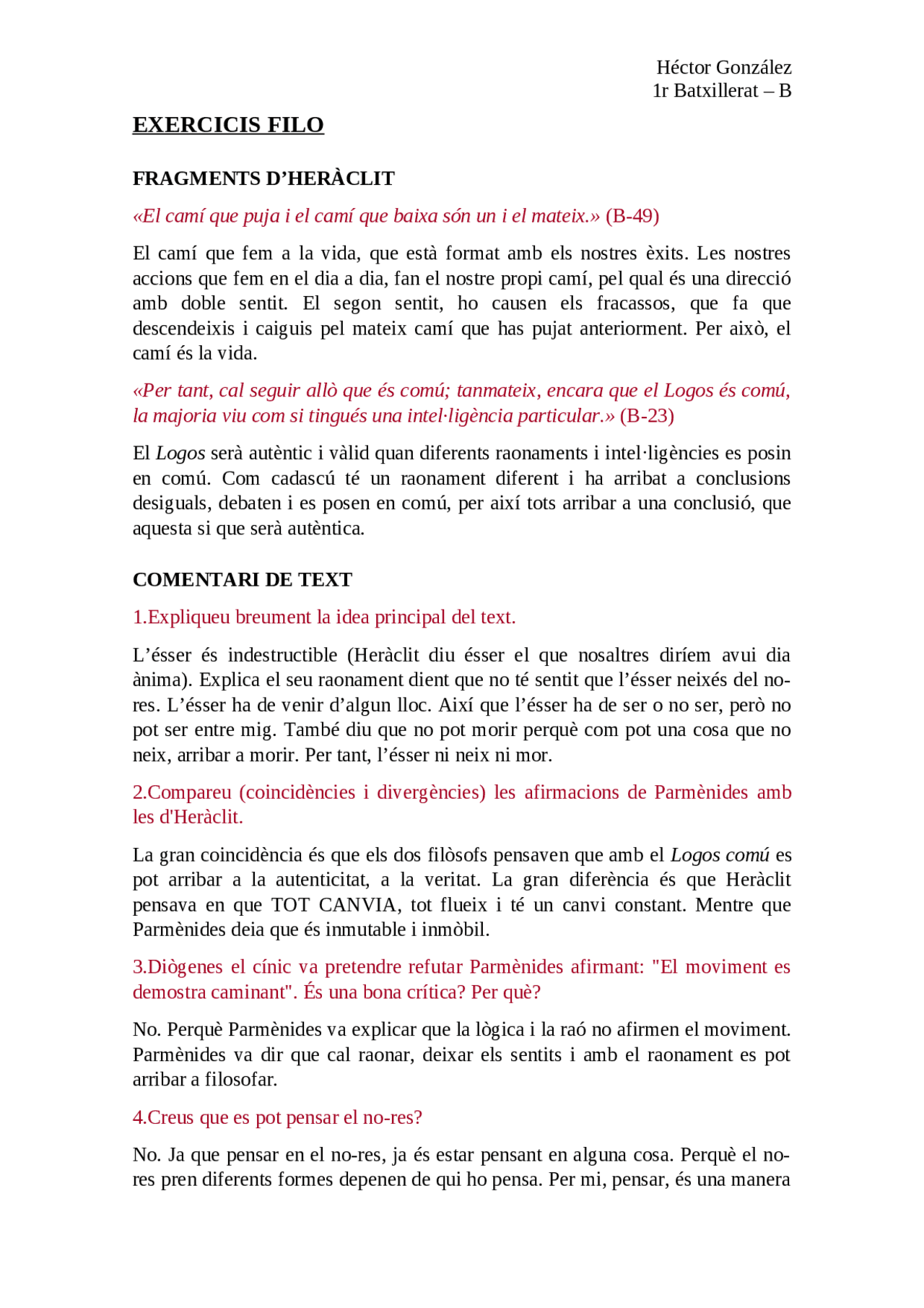 Exercicis Resolts Sofistes I SÒcrates Ejercicios De Historia De La