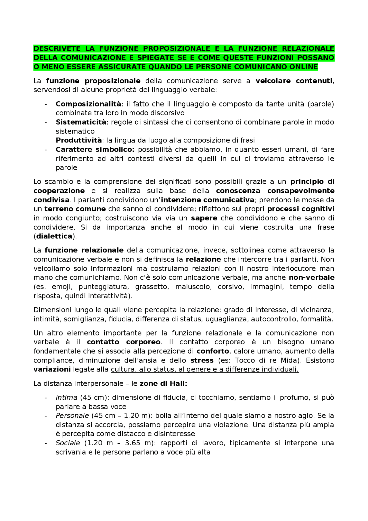 Domande Desame Strategie Comunicative Per Le Organizzazione Prove D
