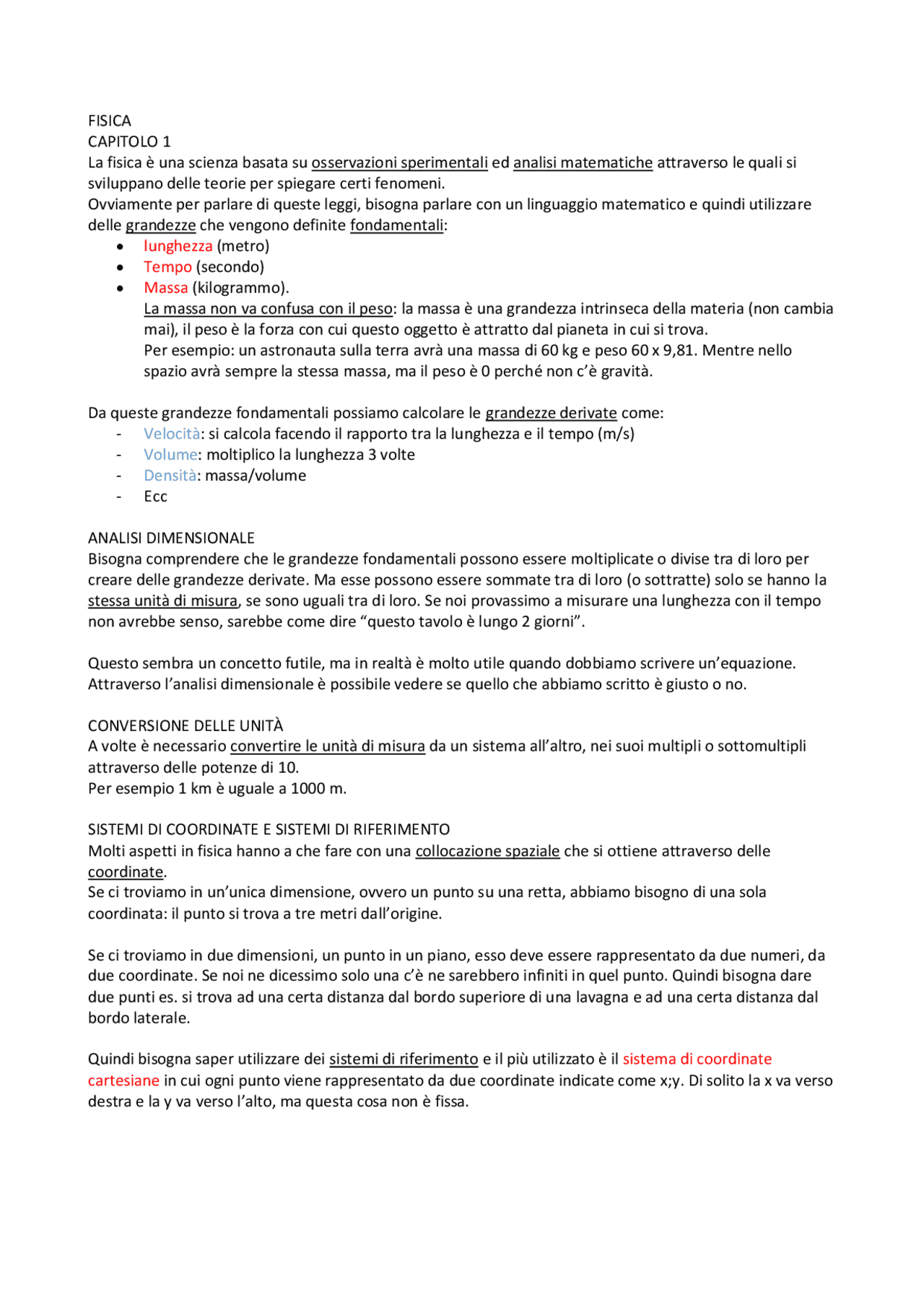 Fisica Generale Appunti Appunti Di Fisica Docsity