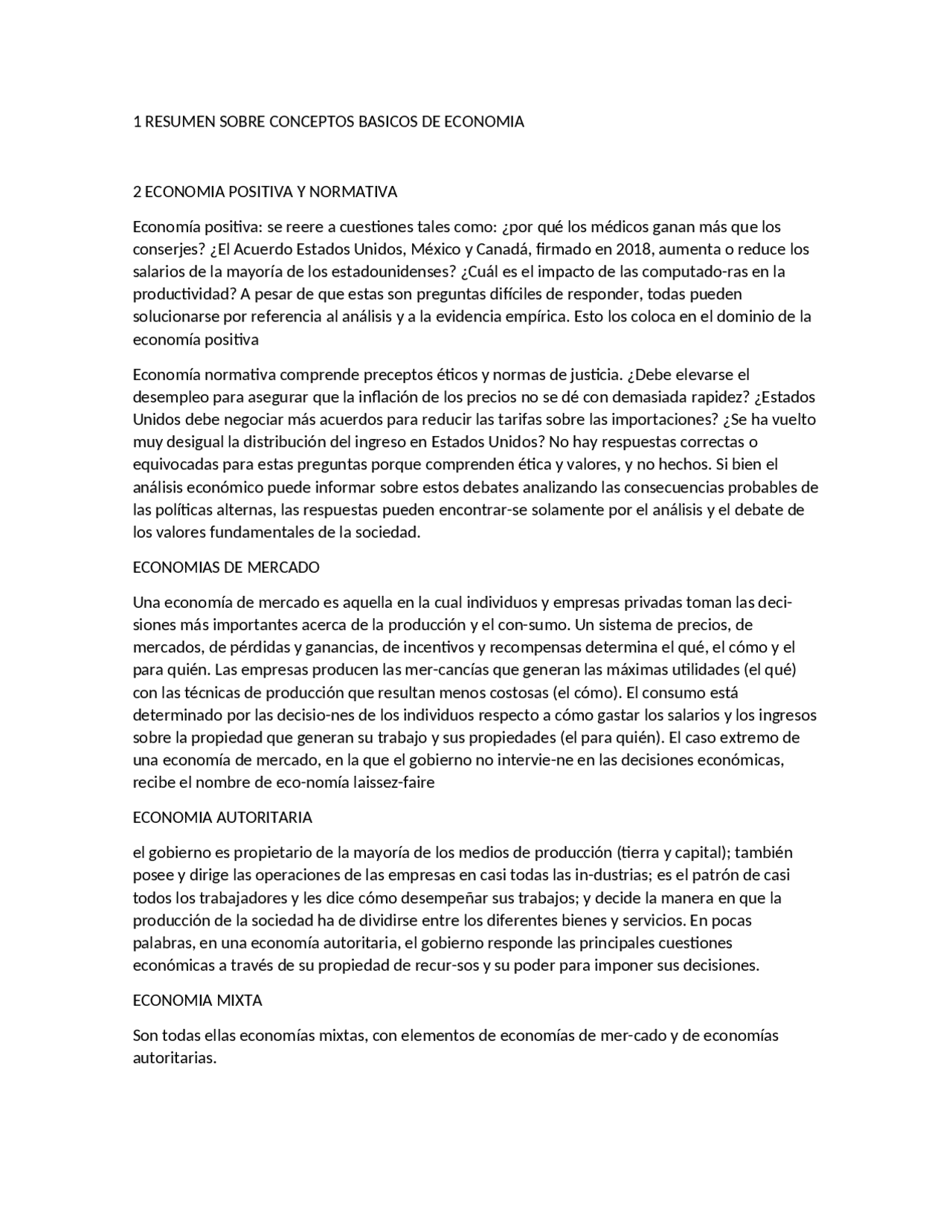 Conceptos Basicos Economia Monografías Ensayos De Economía Docsity
