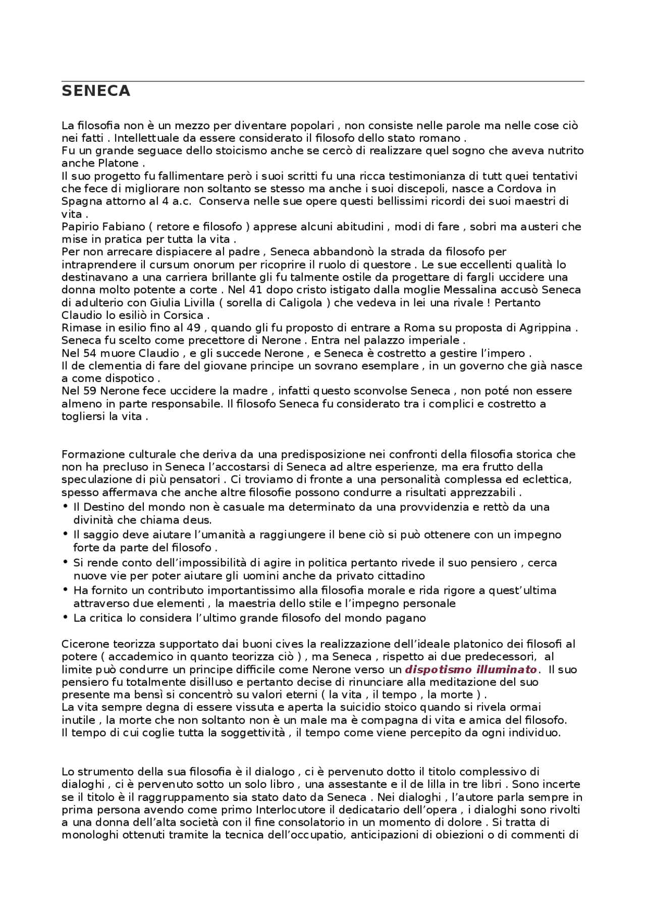 Appunti Di Latino Su Seneca Appunti Di Latino Docsity