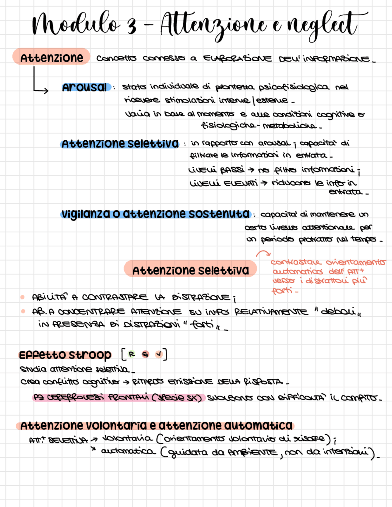 Neuropsicologia Modulo 3 Schemi E Mappe Concettuali Di