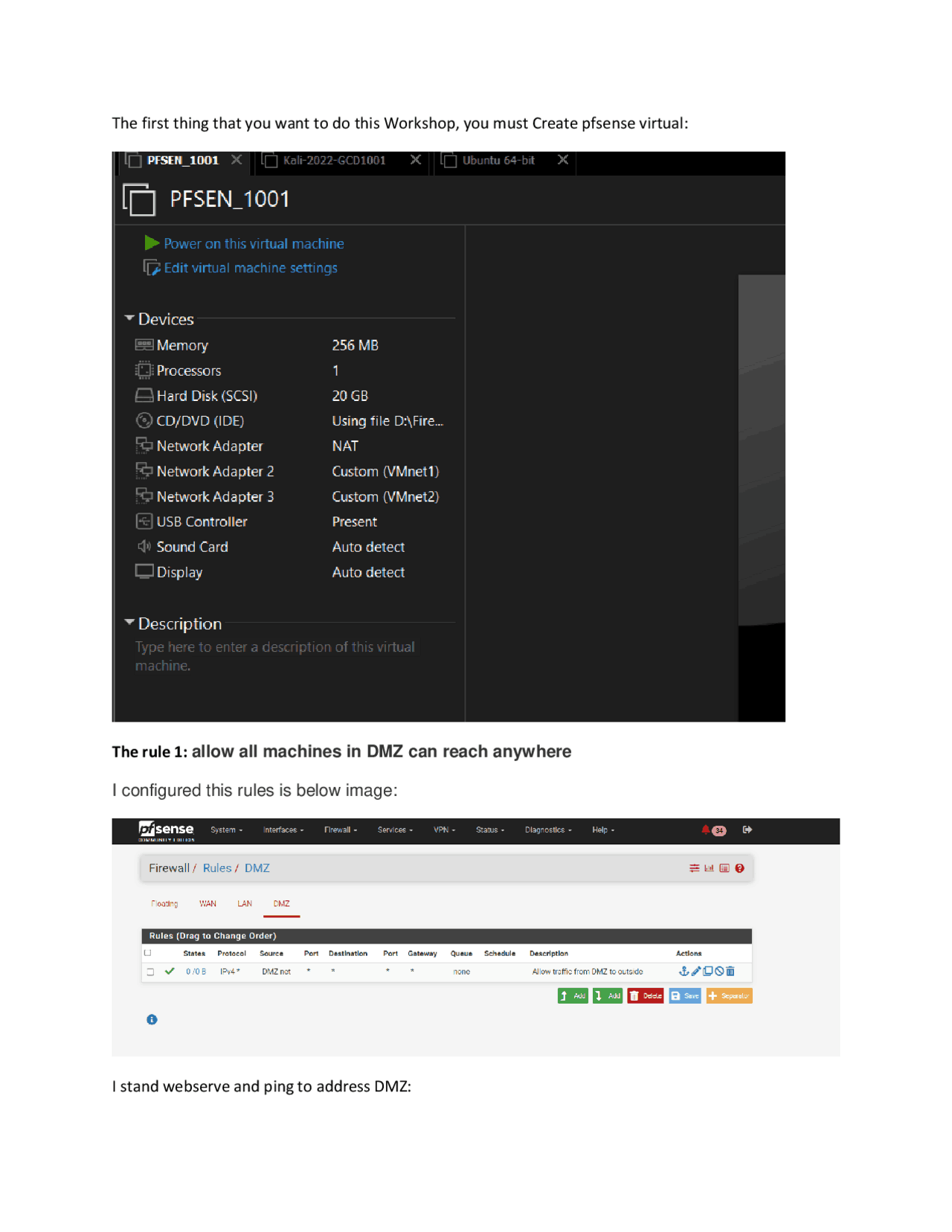 Configuring PFSense Firewall Rules: A Practical Guide - Prof. Lab | Lab Reports Security ...