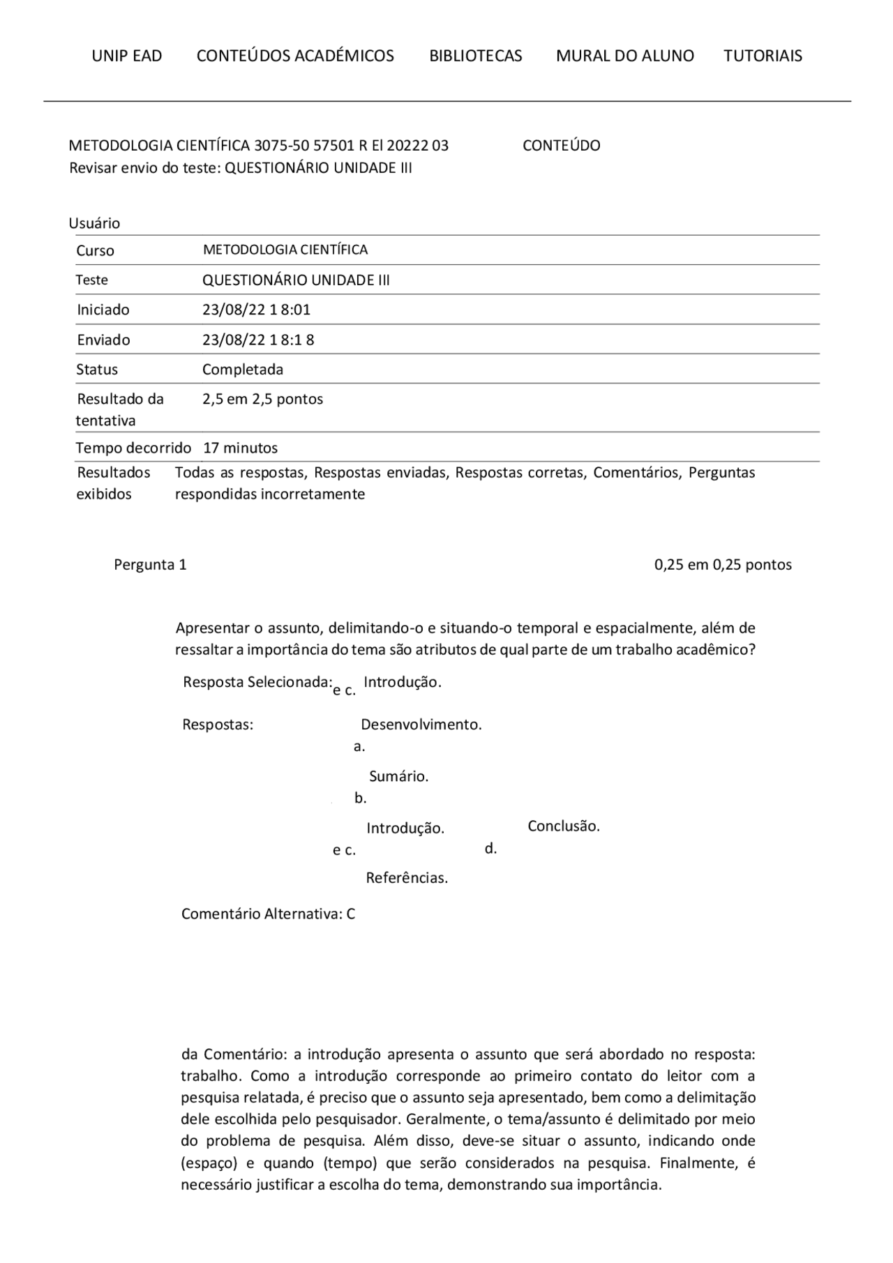 Metodologia Científica Exercícios Metodologia Docsity