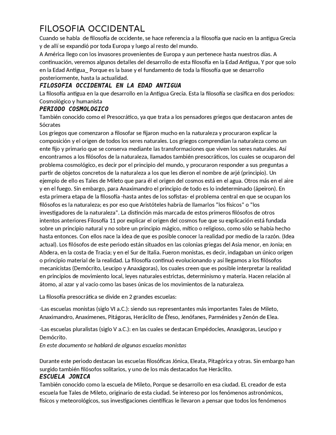Filosofía Occidental en la Edad Antigua: Orígenes y Desarrollo de la ...