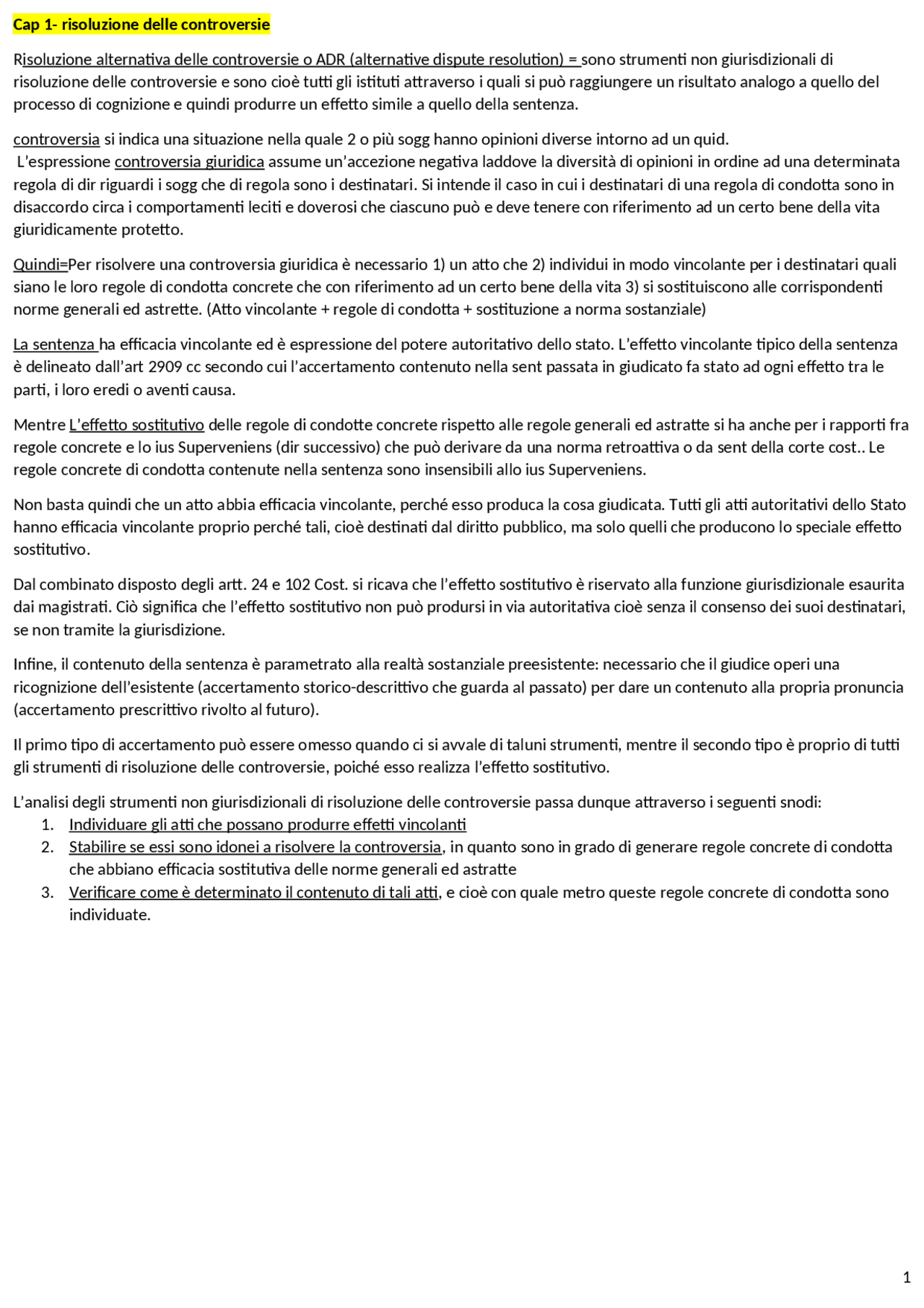Riassunti Completi Adr Profssa Perago Appunti Di Diritto Dei