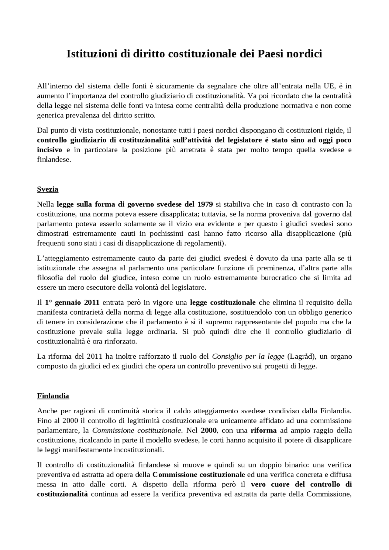 Paesi Nordici E Costituzione Schemi E Mappe Concettuali Di Sistemi