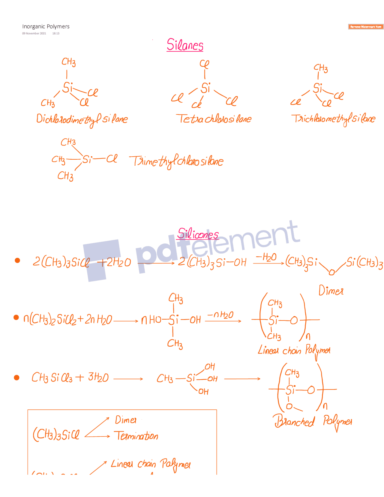 Inorganic Polymers from S & P block elements | Study notes Chemistry ...