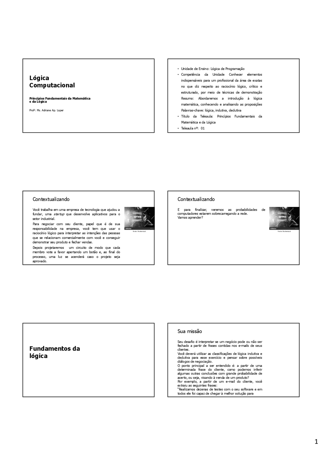 Lógica De Programação Slides Lógica Docsity