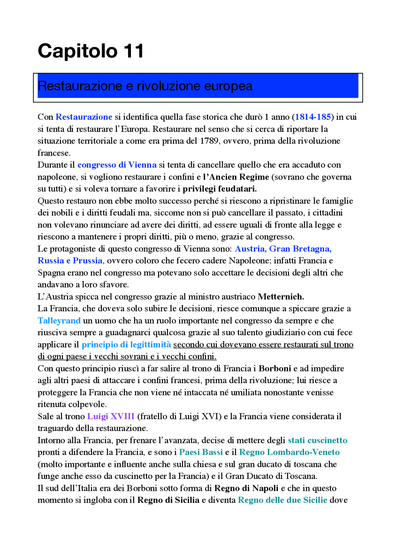 Rivoluzione Francese E Ascesa Di Napoleone Appunti Di Storia Docsity