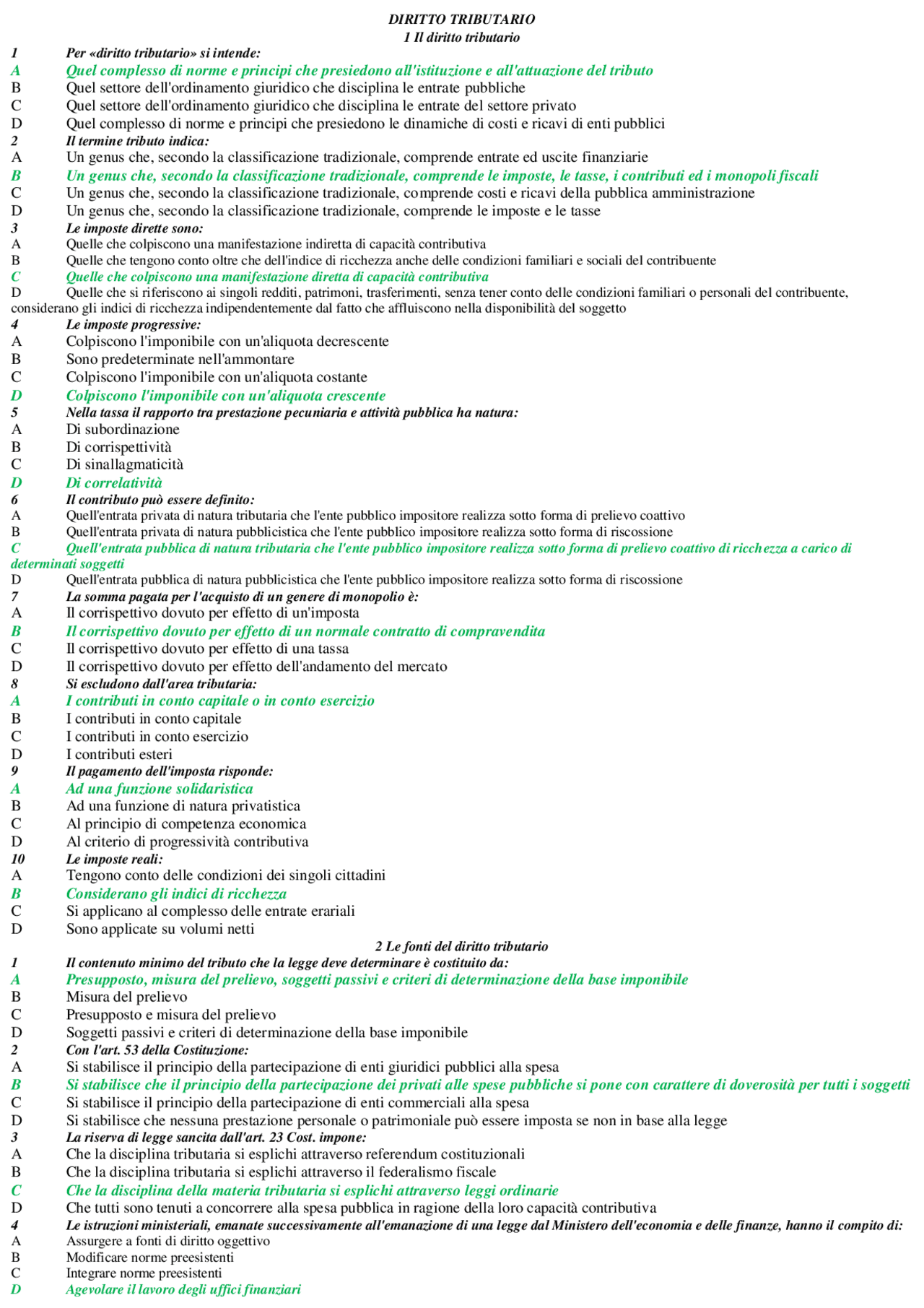 Domande e Risposte Diritto Tributario 19.06.2022 | Prove d'esame di Diritto Tributario | Docsity