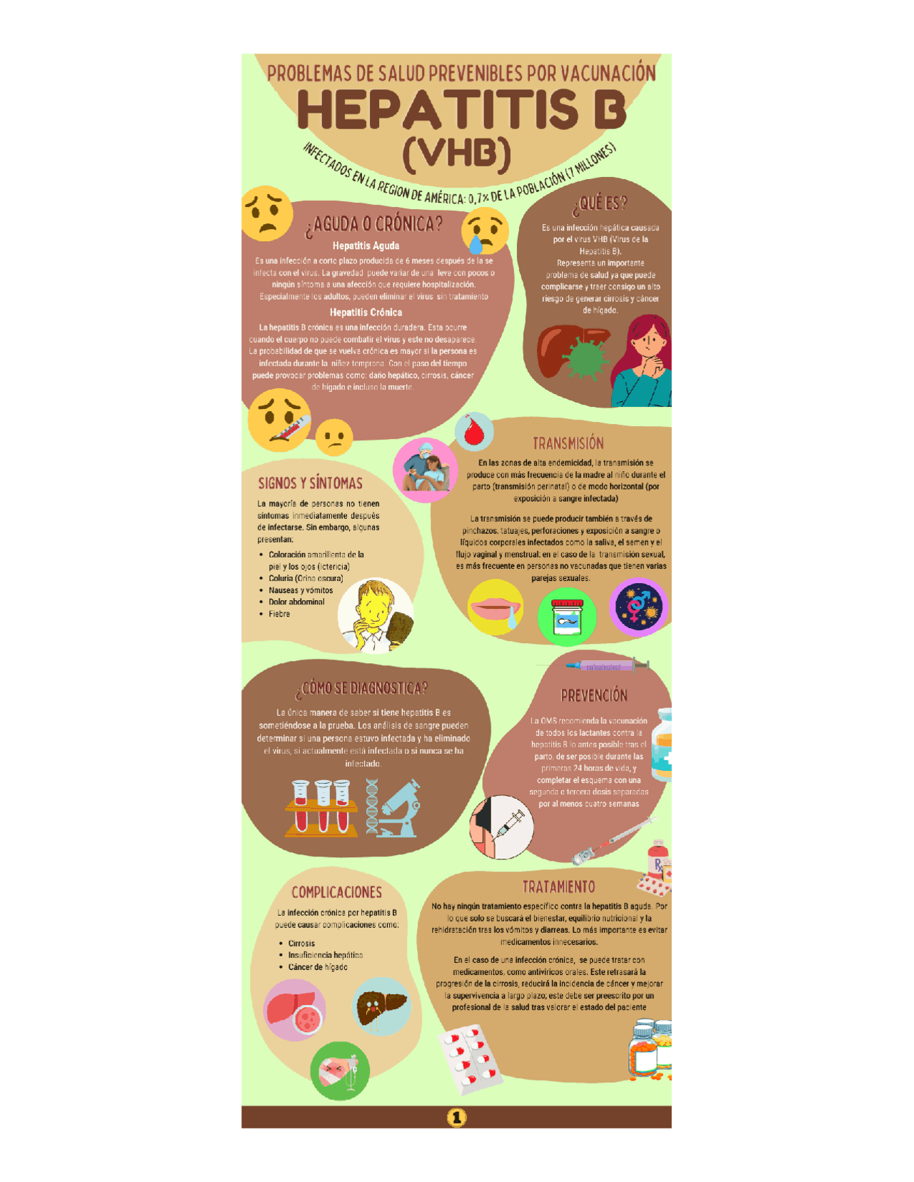 Infografia sobre la hepatitis B | Apuntes de Enfermería | Docsity
