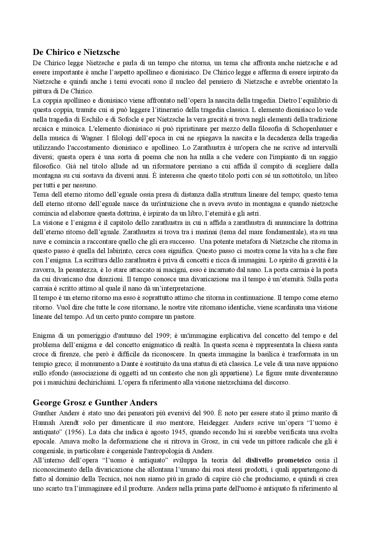 Arte e filosofia a confronto | Appunti di Elementi di storia dell'arte ...