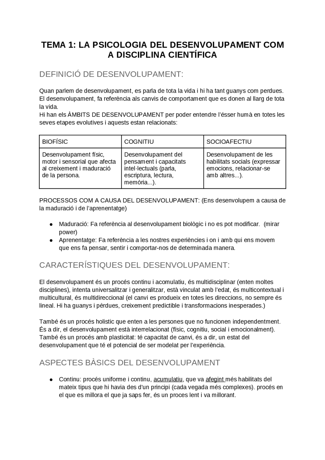 Psicologia Del Desarrollo Apuntes De Psicología Del Desarrollo Docsity