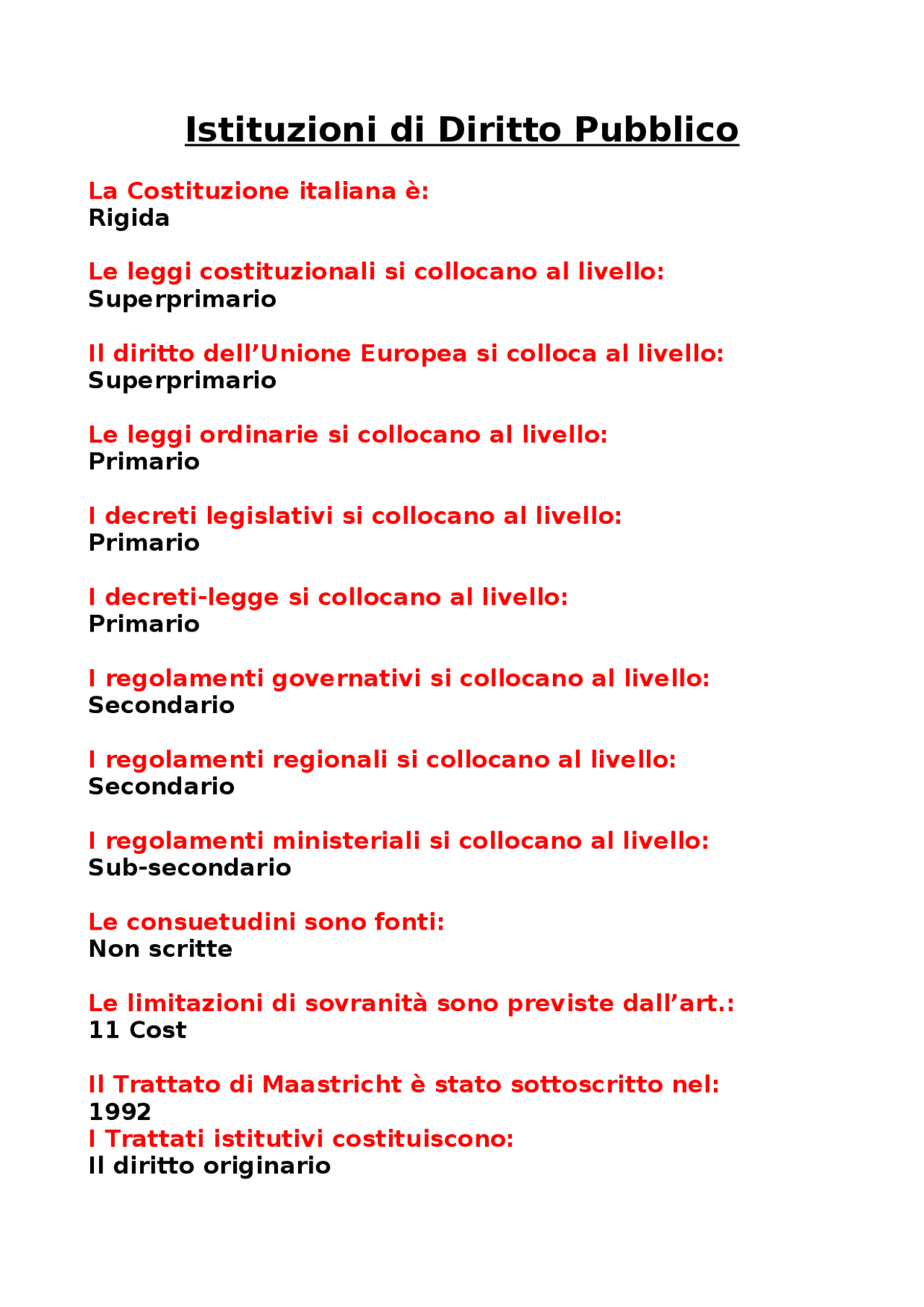 Istituzioni Di Diritto Pubblico Risposte Ai Test 2022 Panieri Di