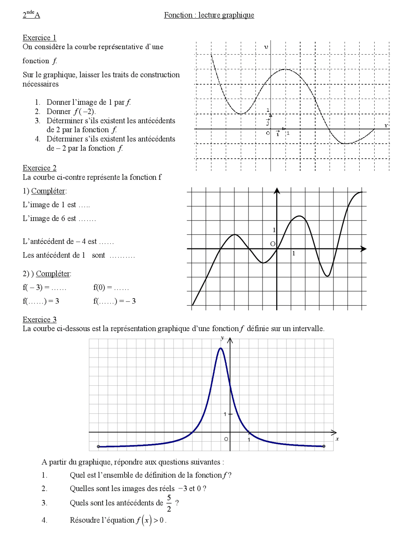 Maths Seconde Générale Exercices Mathématiques Docsity