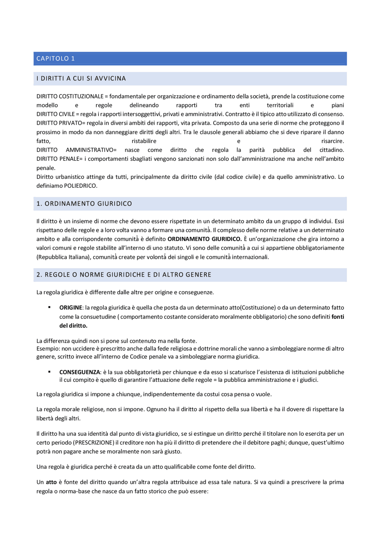 Riassunto Capitolo 1 Sintesi Del Corso Di Diritto Urbanistico Docsity