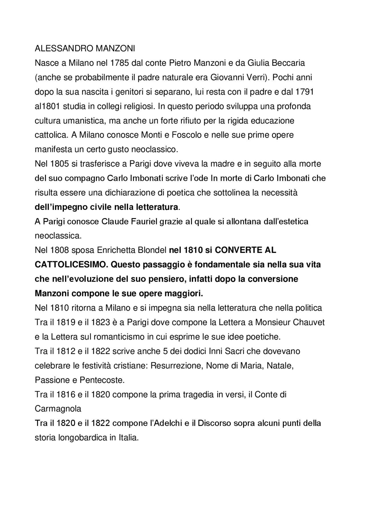 Alessandro Manzoni E I Promessi Sposi Schemi E Mappe Concettuali Di