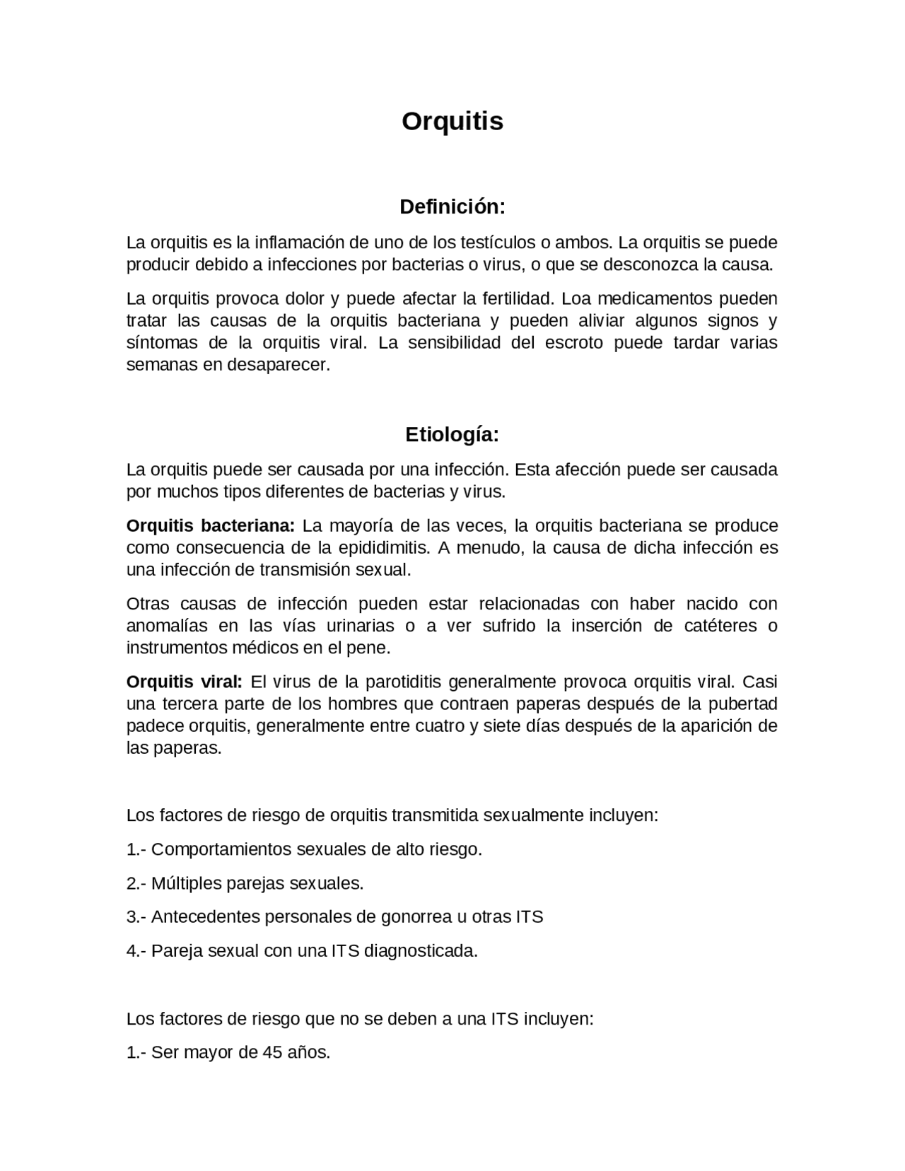 Orquitis y Epididimitis: Definiciión, Causas, Síntomas y Tratamiento ...