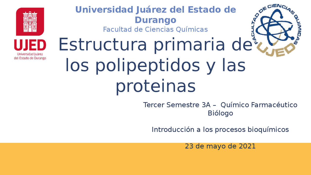 Estructura primaria de los polipeptidos y las proteinas | Diapositivas ...