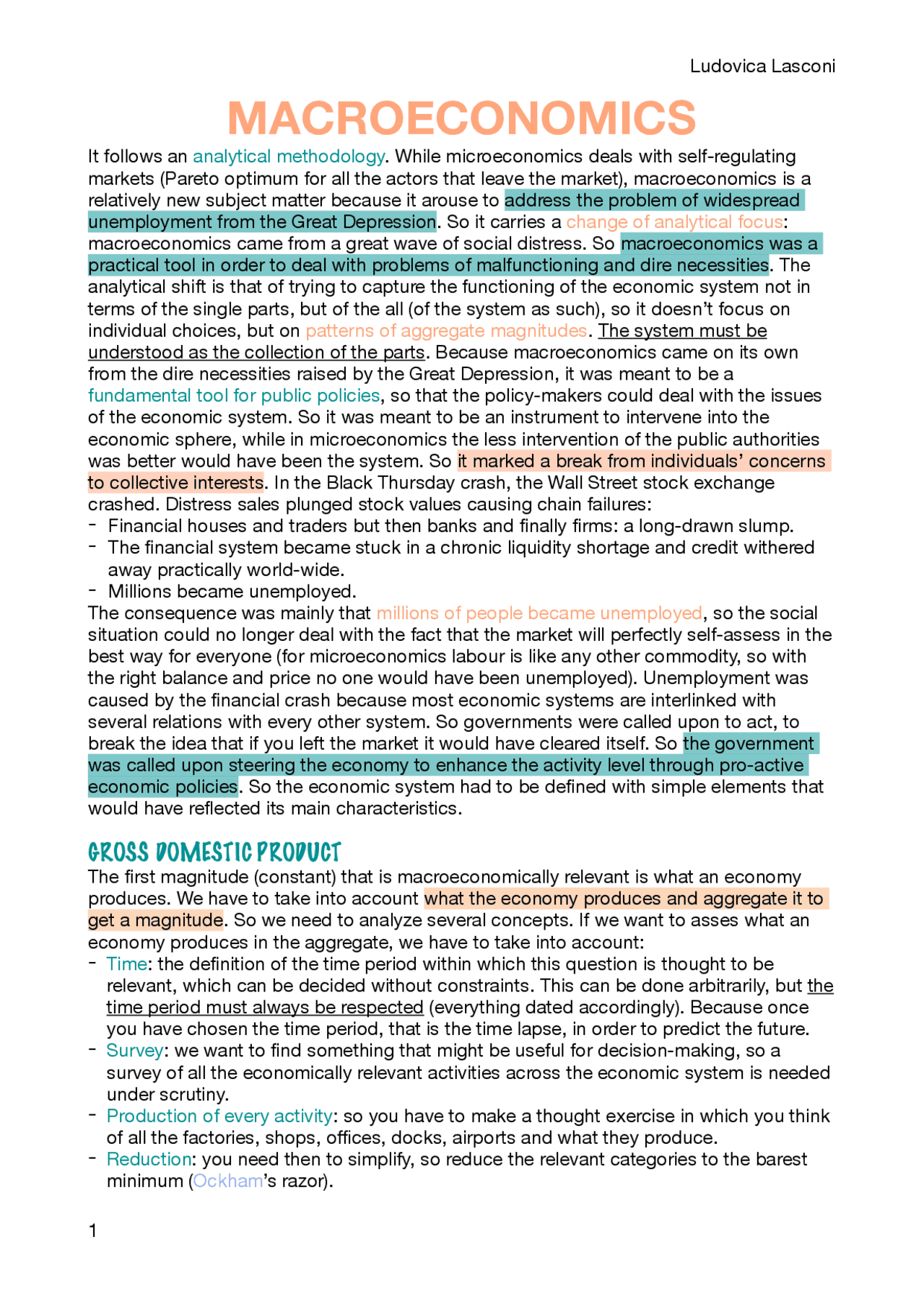 Macroeconomics Notes Ricottilli Ppe Appunti Di Macroeconomia Docsity