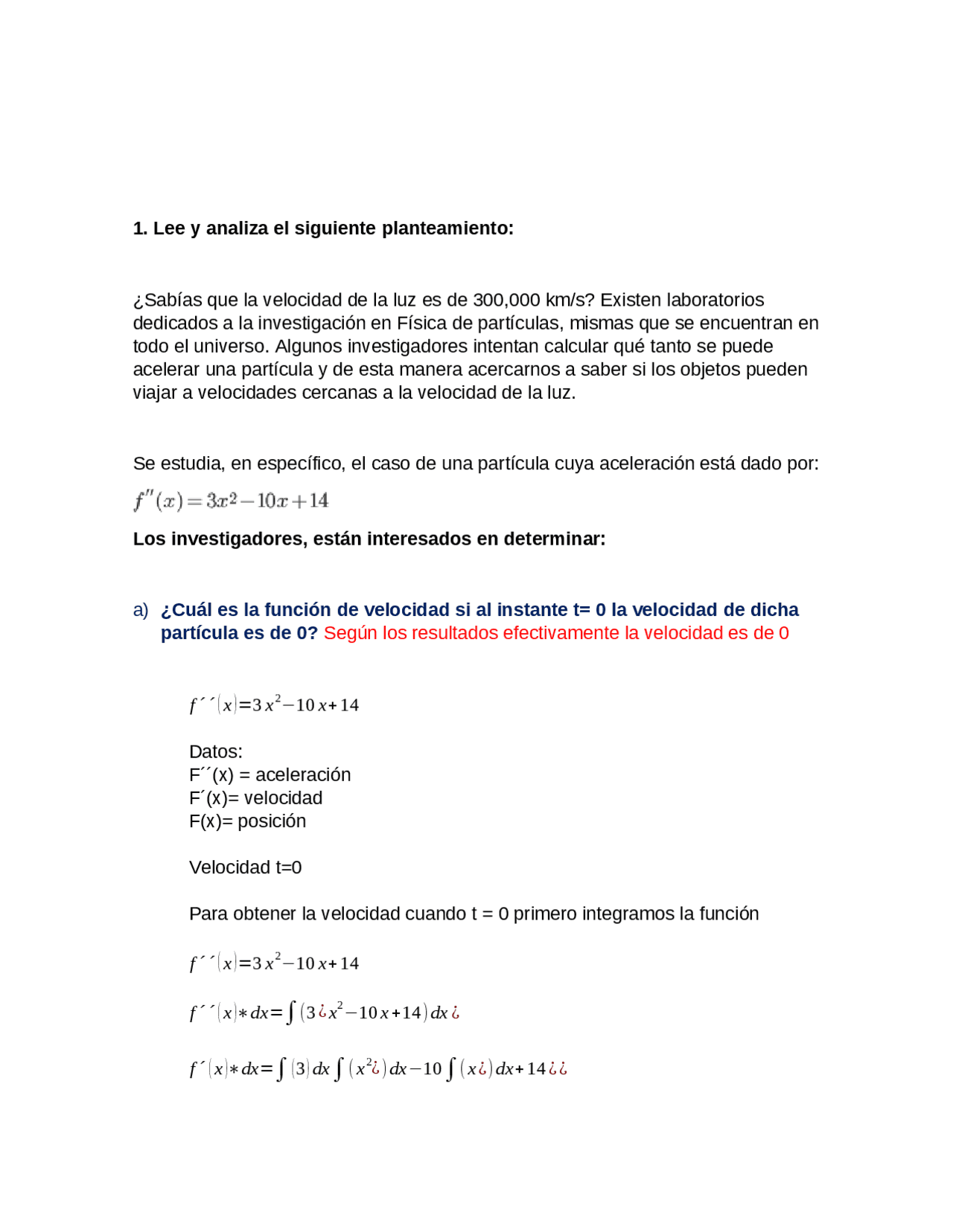El Proyecto Integrador Del Movimiento Ejercicios De Matemáticas Docsity