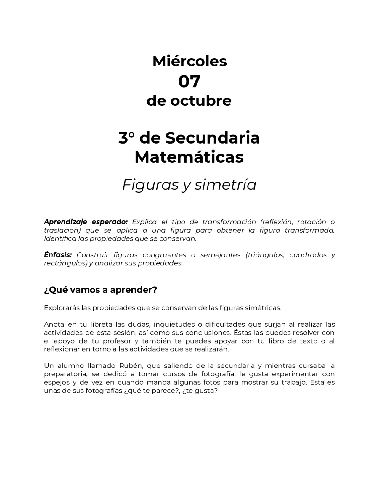 3° de Secundaria Matemáticas | Apuntes de Matemáticas | Docsity