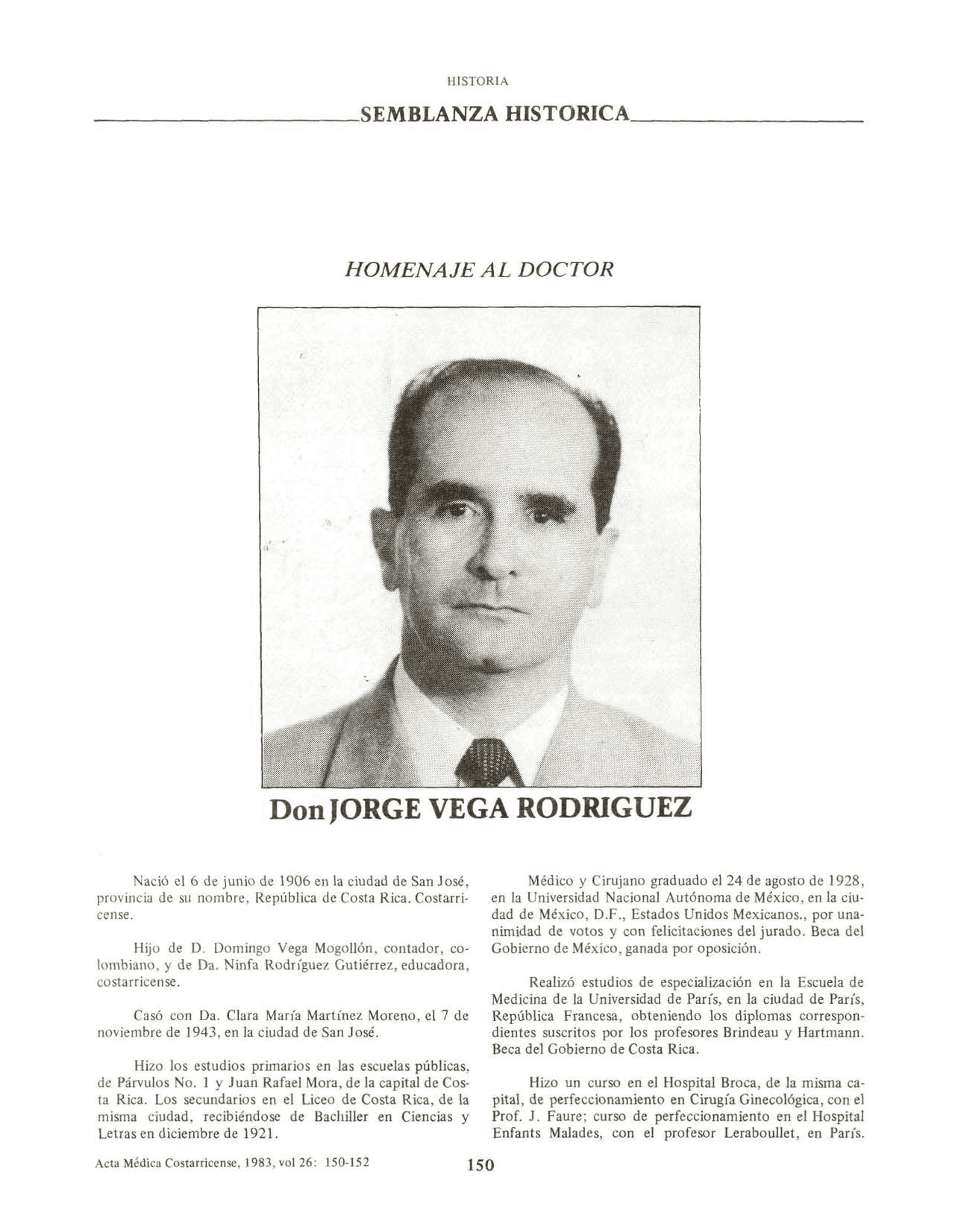 Don JORGE VEGA RODRIGUEZ | Apuntes de Medicina | Docsity