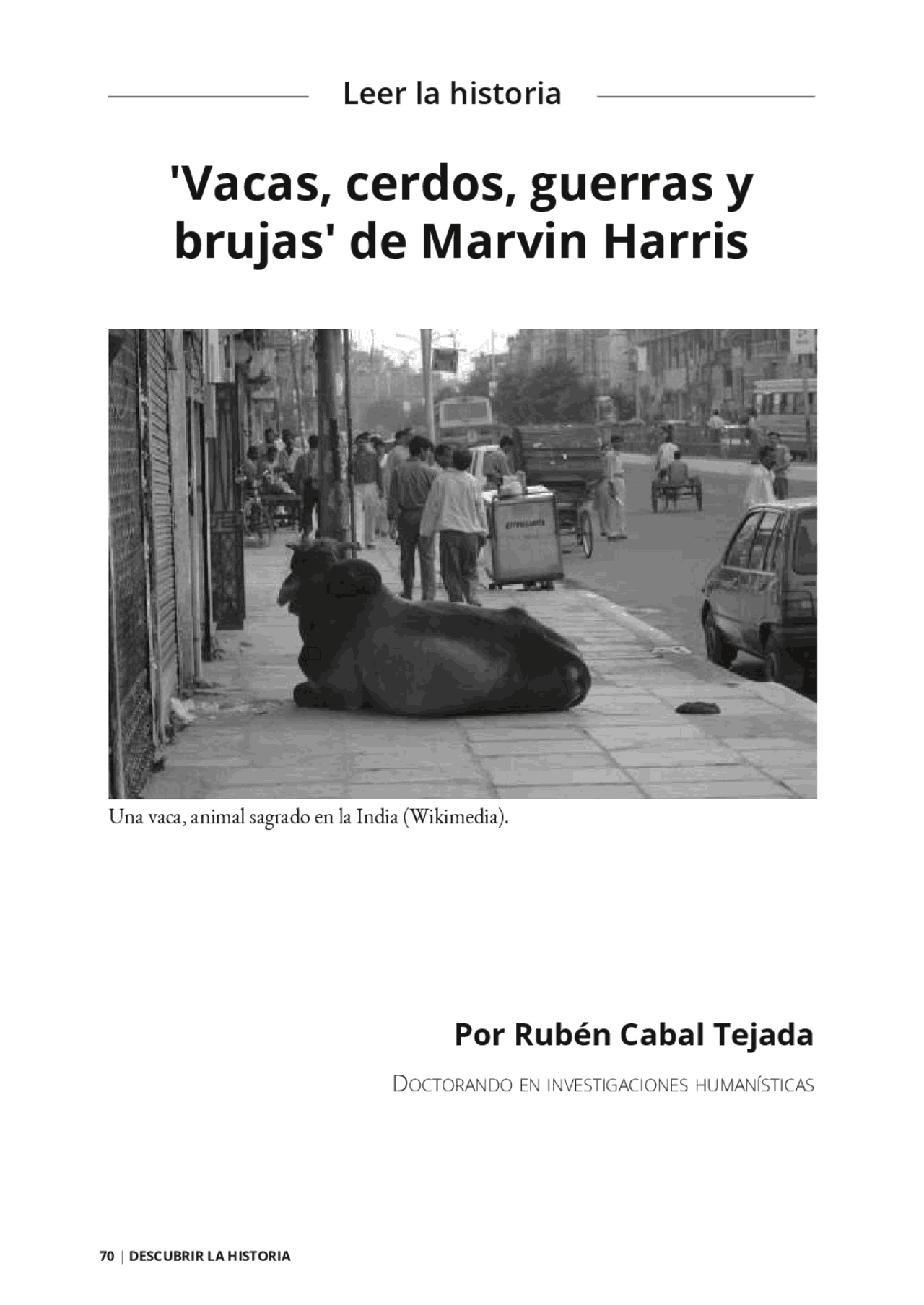 'Vacas, cerdos, guerras y brujas' de Marvin Harris | Notes de Histoire ...