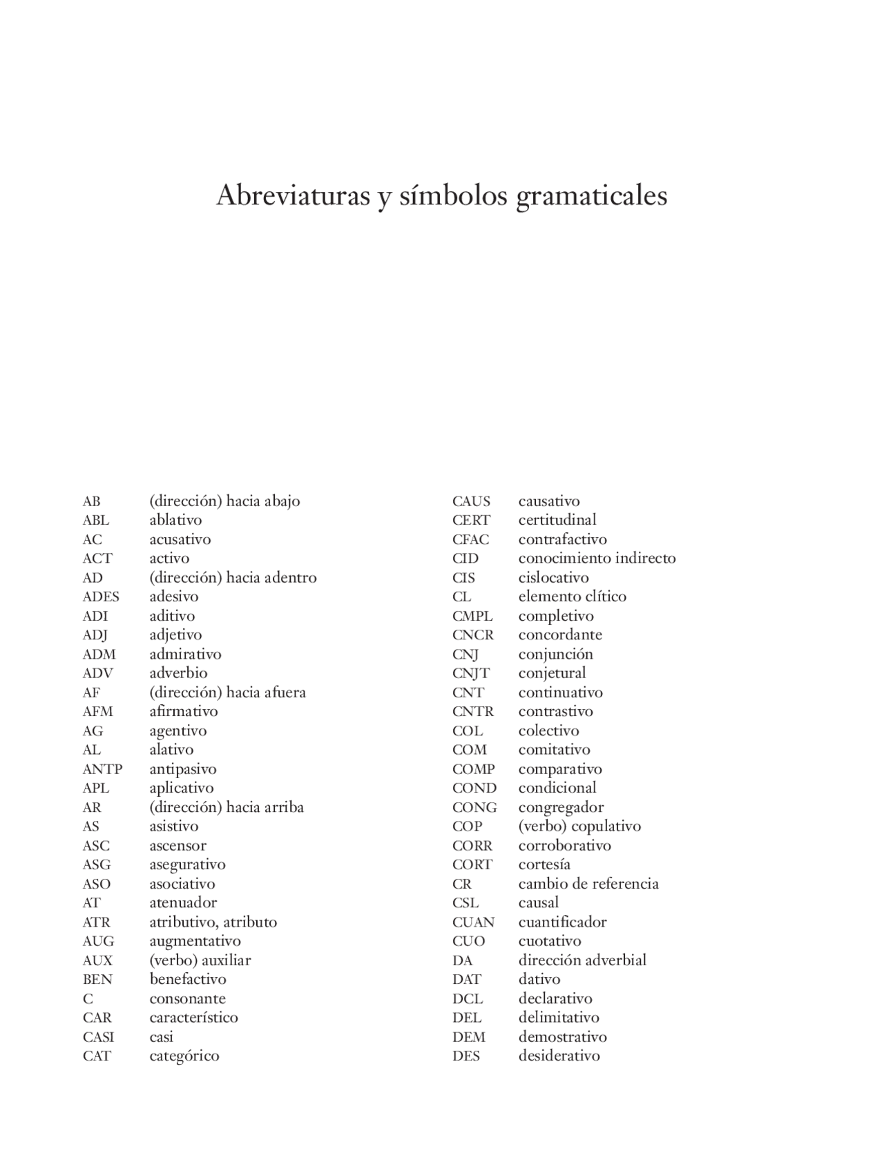 Abreviaturas y símbolos gramaticales | Monografías, Ensayos de Latín ...