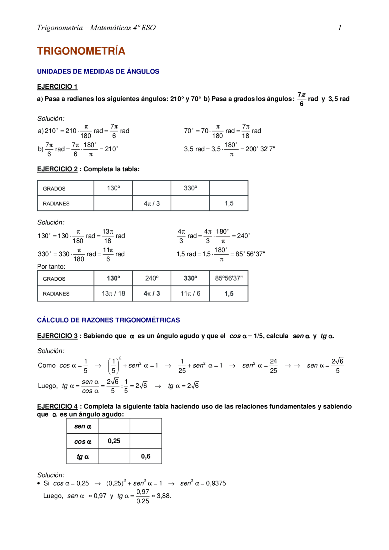 Trigonometria.pdf | Notas de estudo de Trigonometria | Docsity