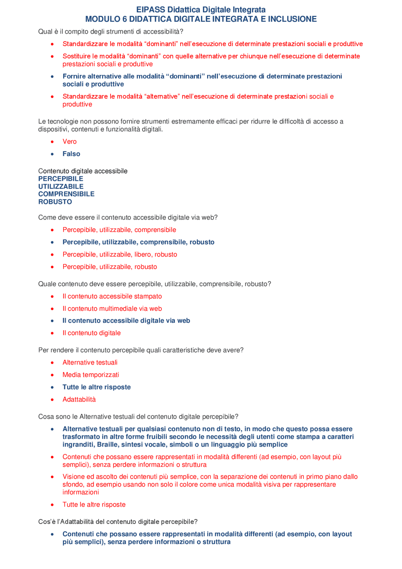 Eipass Didattica Digitale Integrata Modulo 6 Prove Desame Di