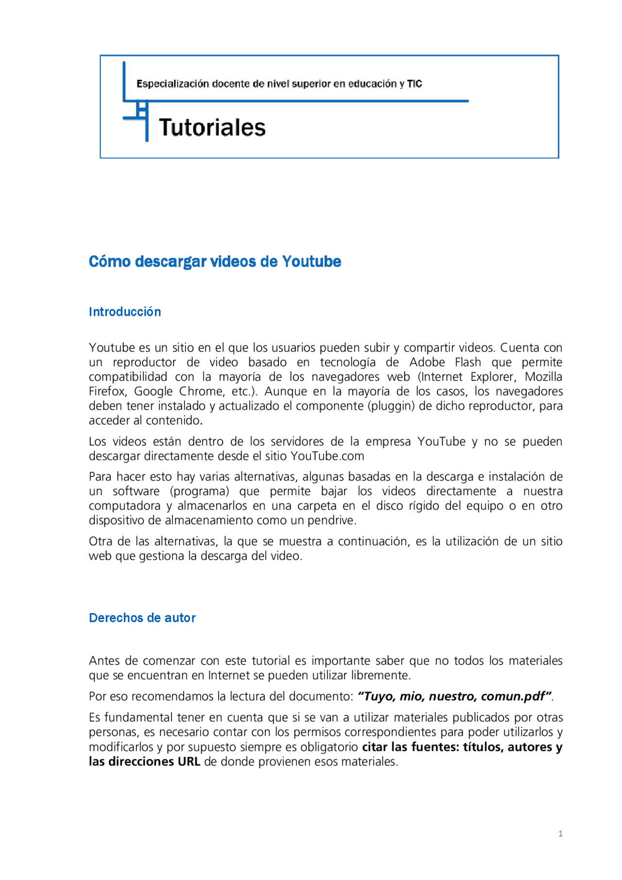 Cómo descargar videos de Youtube | Resúmenes de Tecnología | Docsity