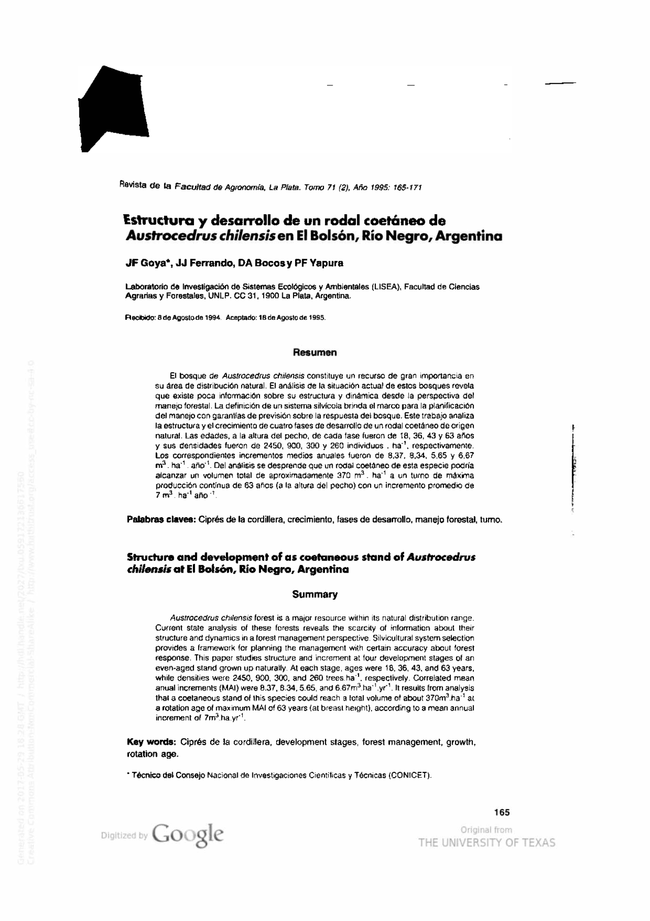 Estructura y desarrollo de un rodal coetáneo ... | Esquemas y mapas ...