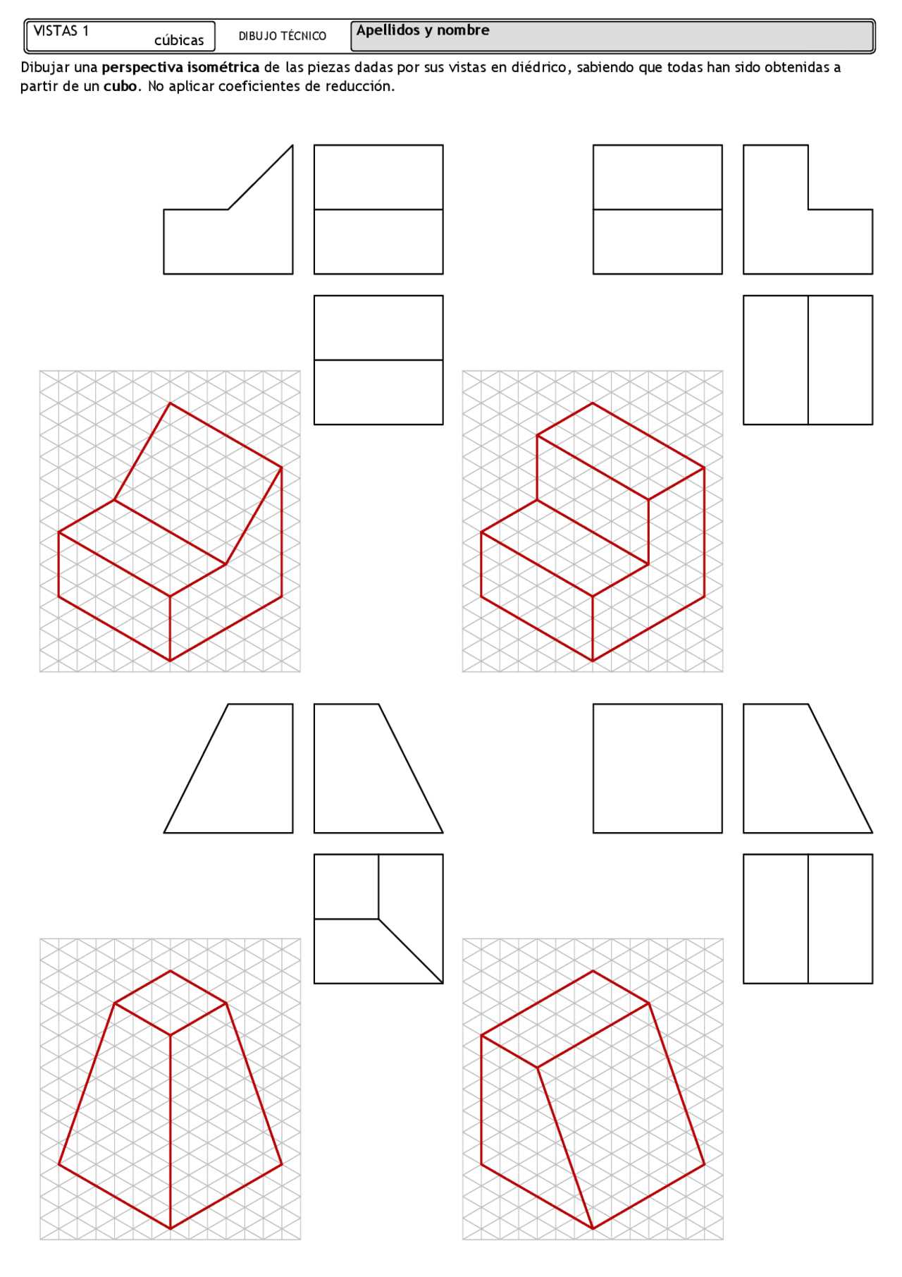Dibujar una perspectiva isométrica de las piezas dadas por ... | Slides ...