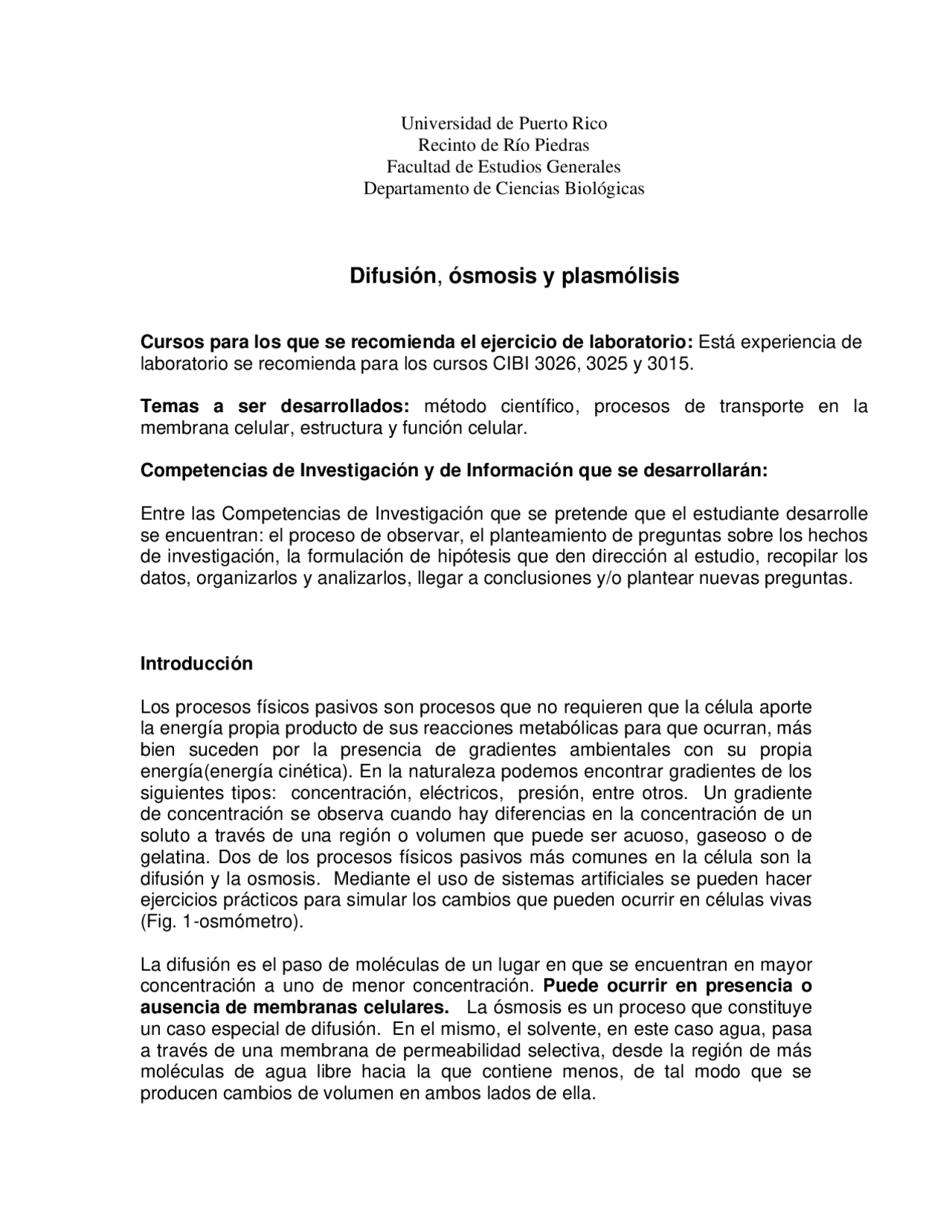 Difusión ósmosis Y Plasmólisis Apuntes De Volumen Docsity
