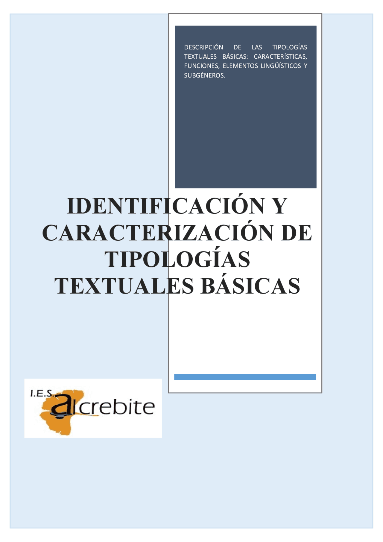 Recopilatorio-tipología-textual.pdf | Resúmenes de Inglés | Docsity