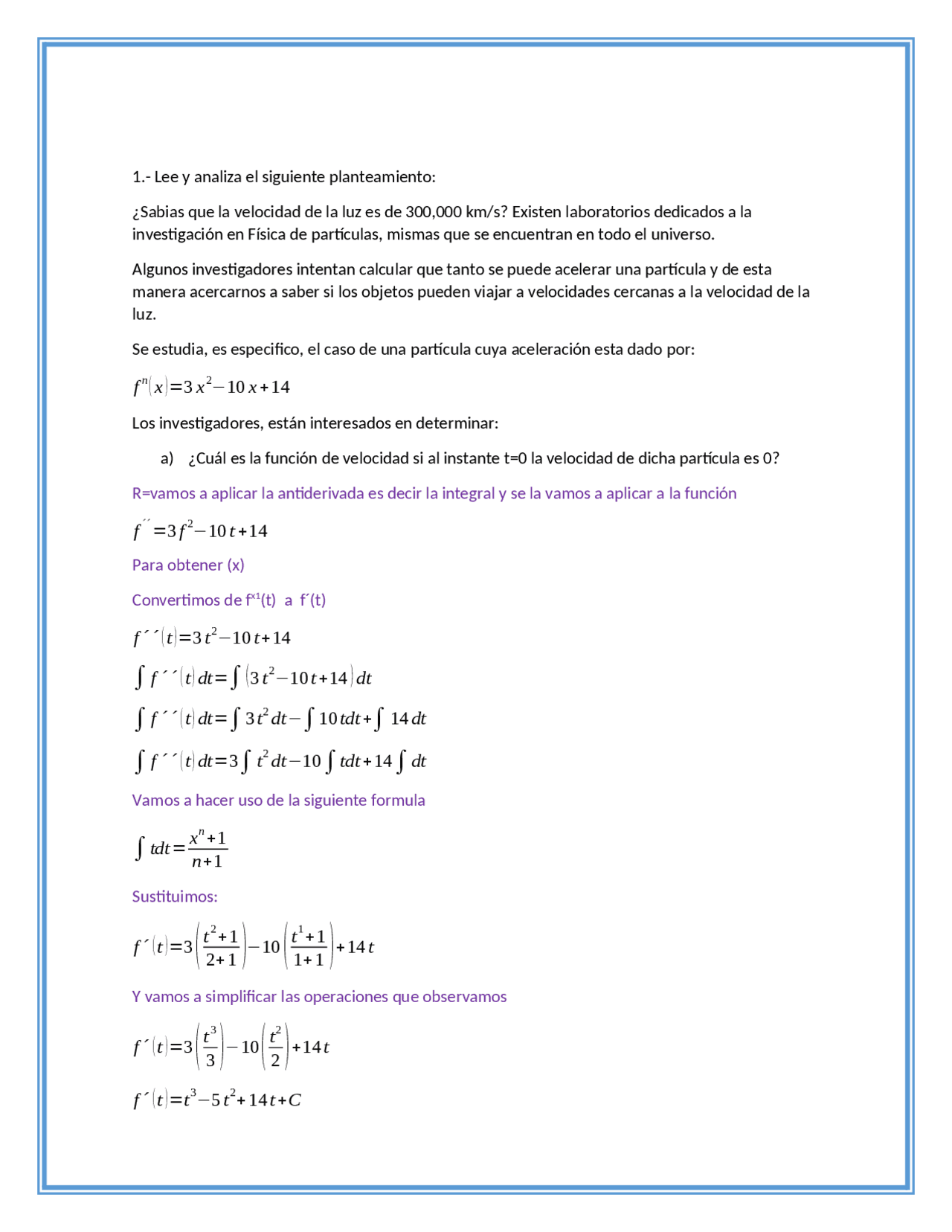 El Proyecto Integrador Del Movimiento Ejercicios De Matemáticas