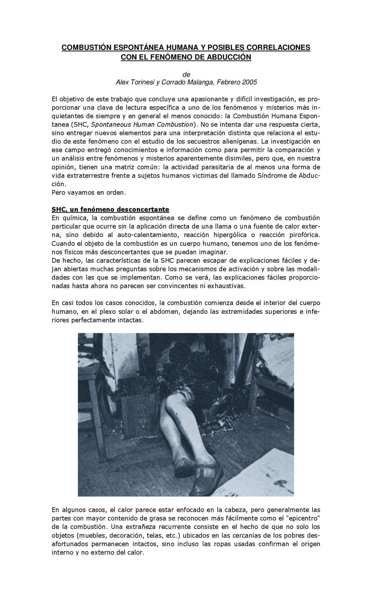 Combustión Espontánea Humana