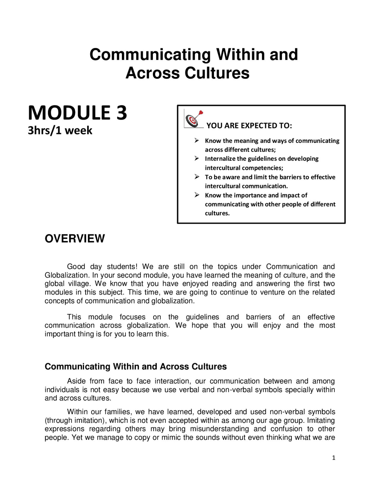 Purposive Communication Module 3 Lecture Notes Communication Docsity