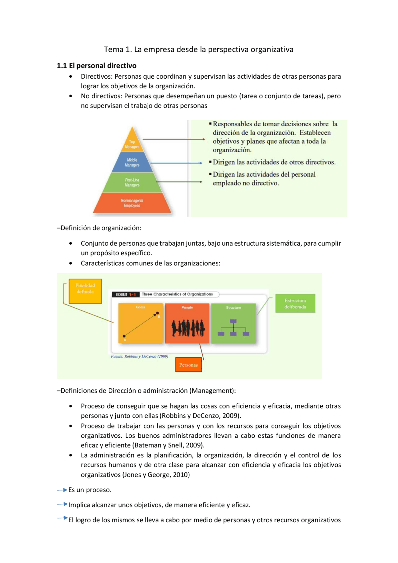 Tema 1 De Fundamentos Apuntes De Fundamentos De Gestión Docsity