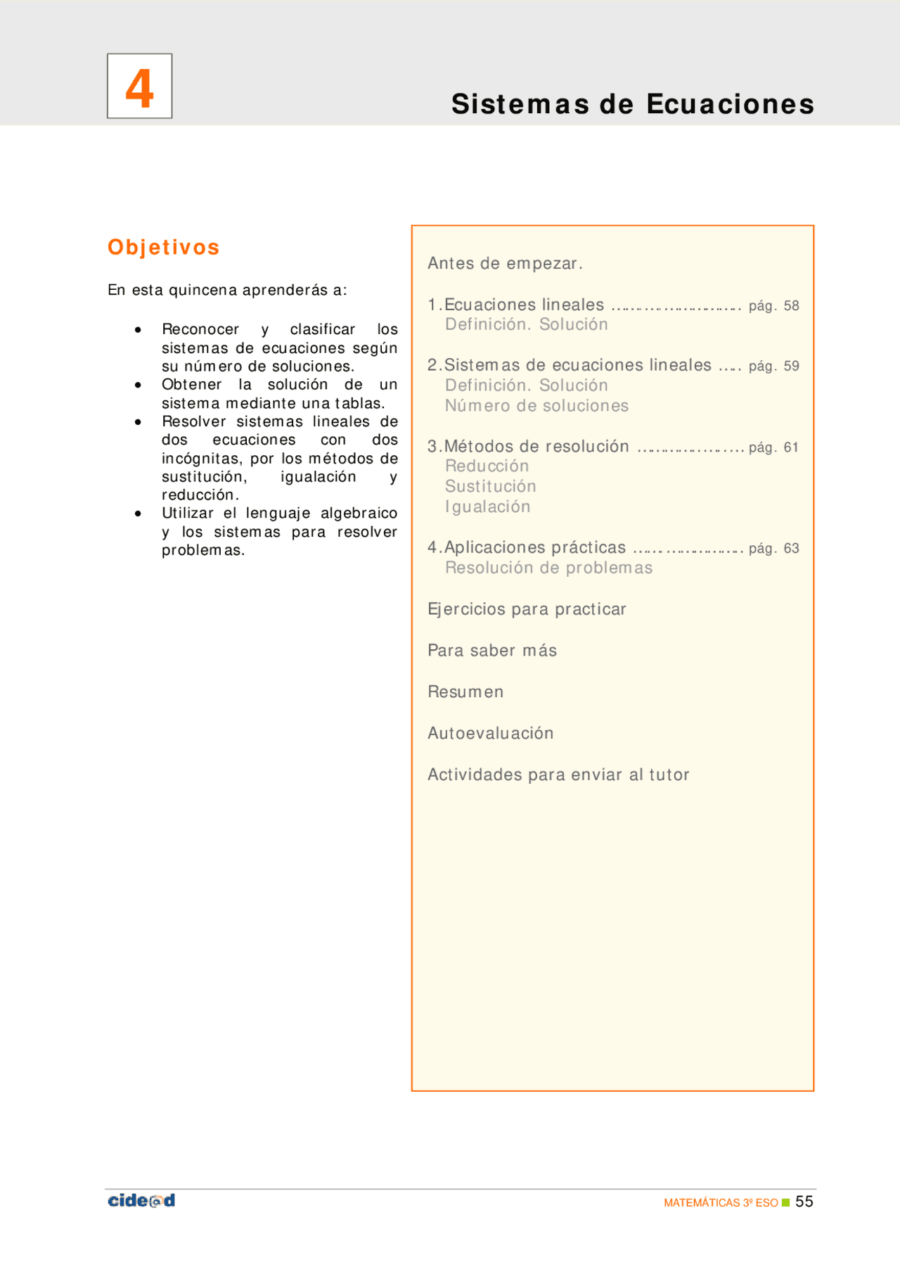 Sistemas de Ecuaciones | Apuntes de Matemáticas | Docsity