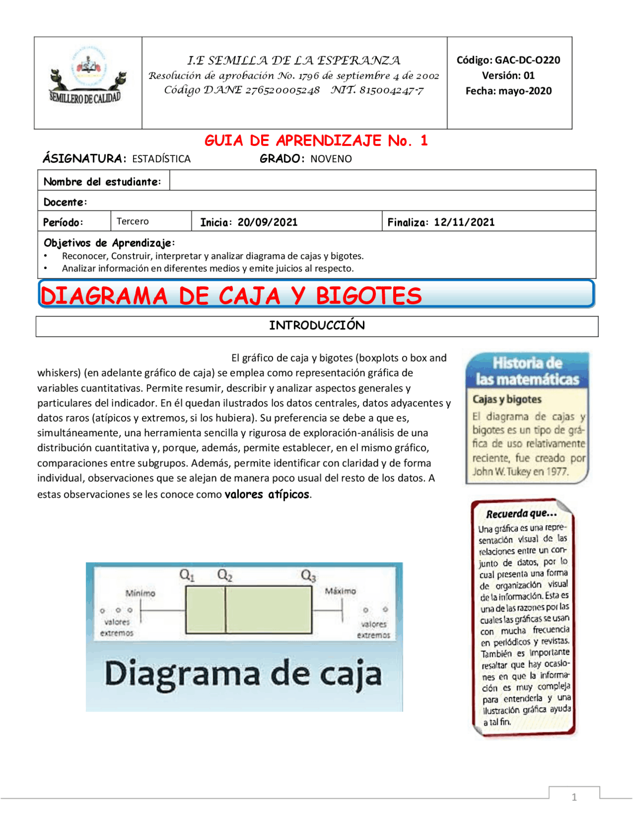 Respuestas De La Hoja De Trabajo Para Interpretar Diagramas De Caja Y ...