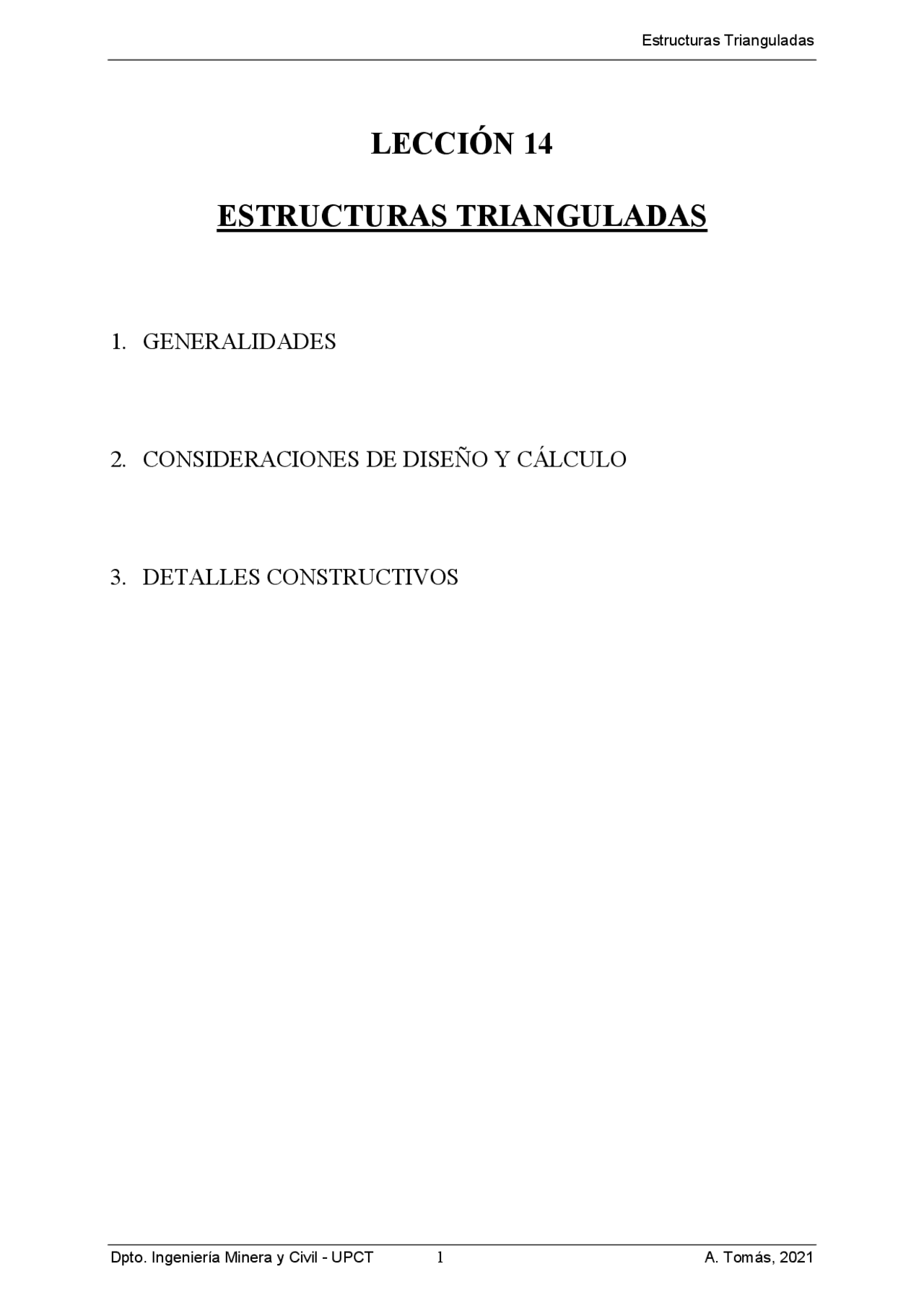 LecciÓn 14 Estructuras Trianguladas Exámenes De Ingeniería Docsity